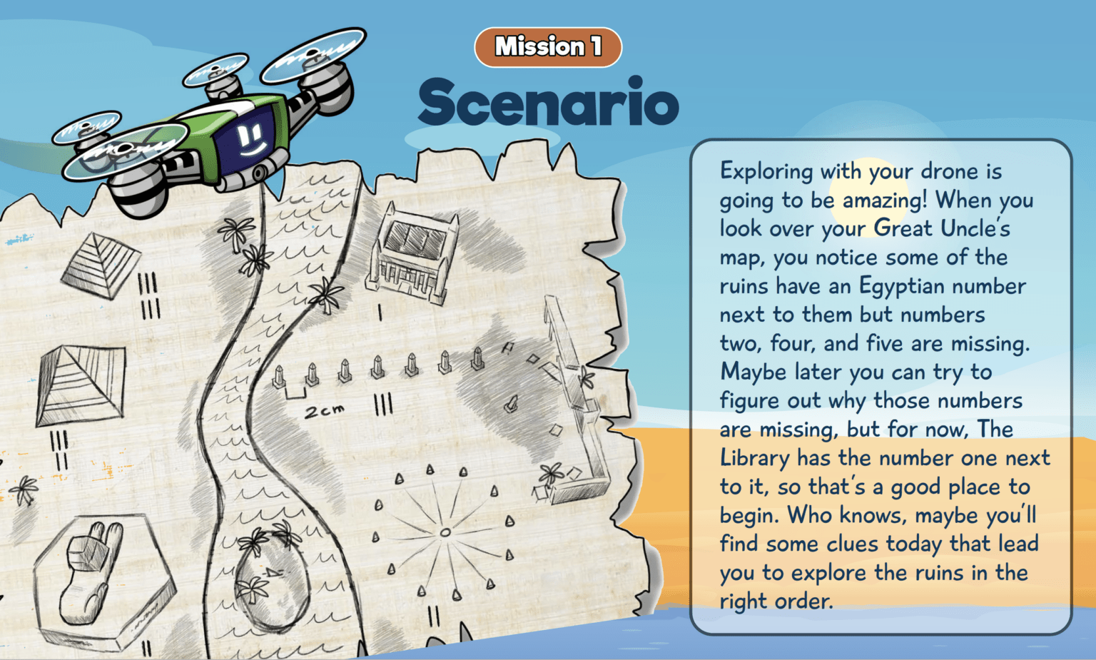 Embark on an Egyptian Expedition in the DroneBlocks Simulator | DroneBlocks