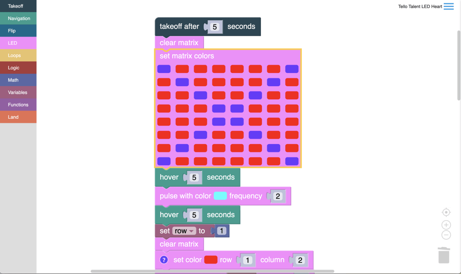 Programming Tello Talent (aka Robomaster TT) LED Board with DroneBlocks ...